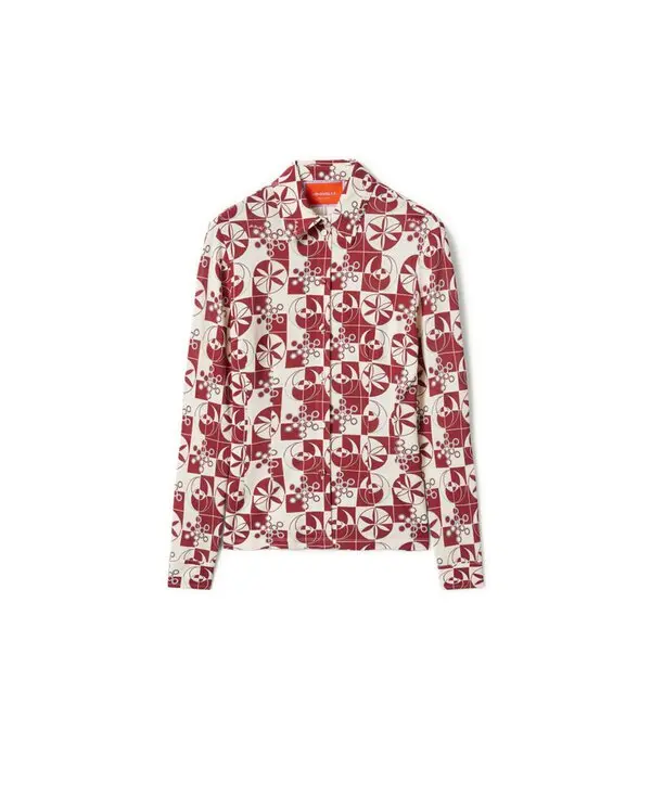 La DoubleJ Fitted Shirt With Geometric Print