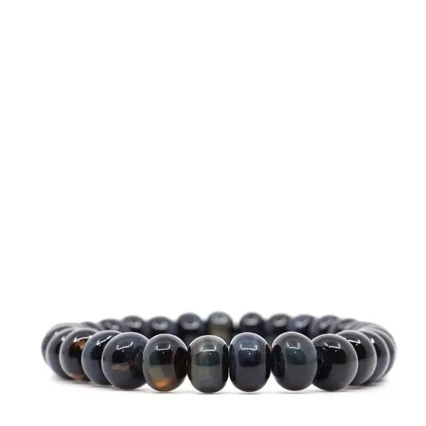 SHAR OKE Blue & Grey Tiger's Eye Bead Bracelet - Blue/grey