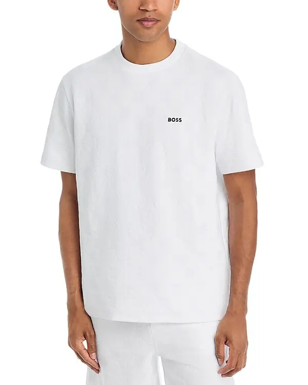 BOSS Tennis Member Ball Pattern Logo T-shirt - White