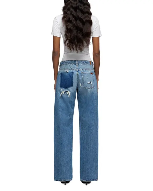 7 For All Mankind Low Rise Straight Jeans