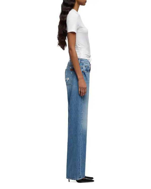 7 For All Mankind Low Rise Straight Jeans