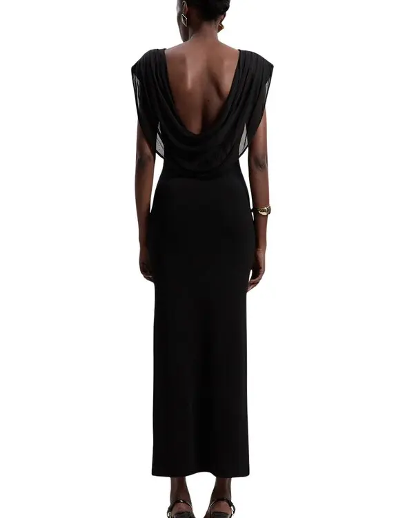 Karen Millen Slinky Plunge Back Maxi Dress