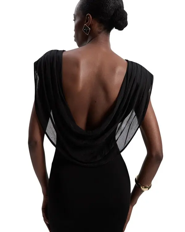Karen Millen Slinky Plunge Back Maxi Dress