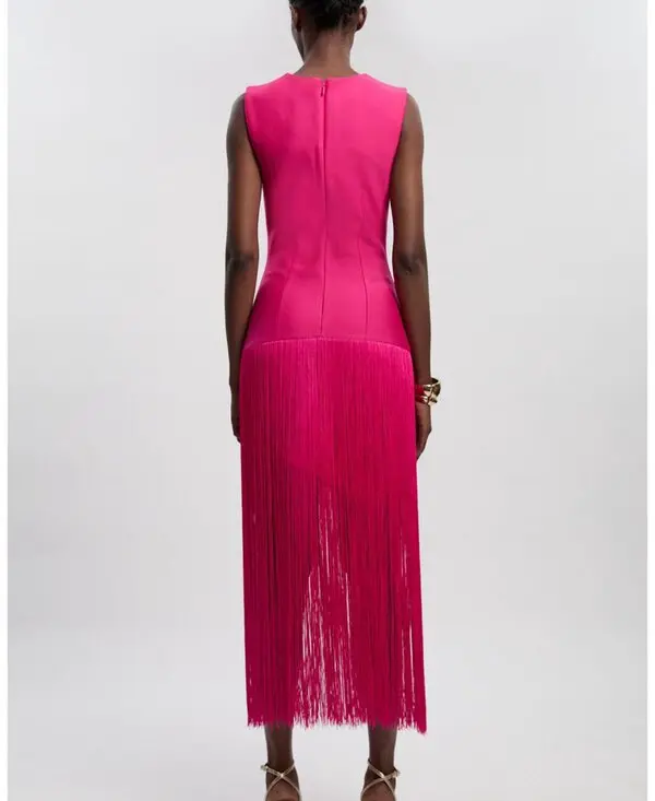 Karen Millen Form-fit Bandage Tassel Hem Mini Dress