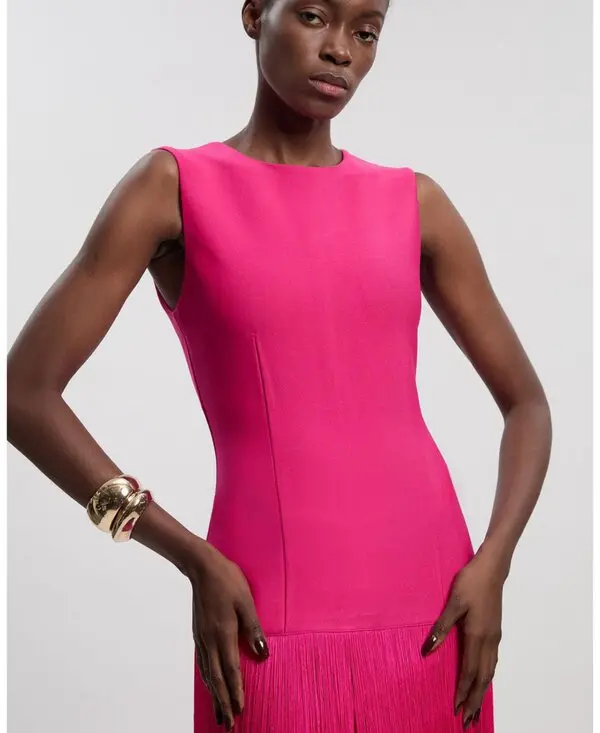Karen Millen Form-fit Bandage Tassel Hem Mini Dress