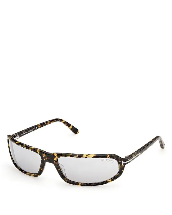 TOM FORD Rectangular Sunglasses 64mm - Colored Havana/smoke