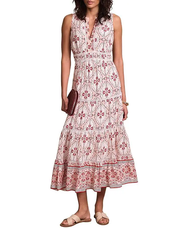 Mint Velvet Geo Print Maxi Dress - Light Pink