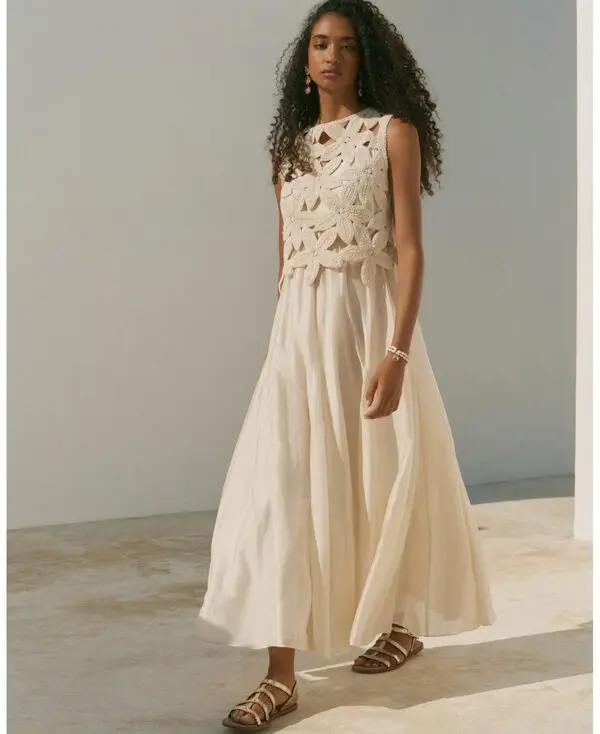 Mint Velvet Sleeveless Crochet Maxi Dress