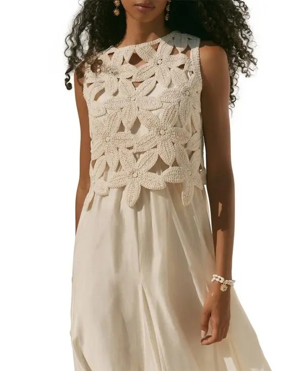 Mint Velvet Sleeveless Crochet Maxi Dress