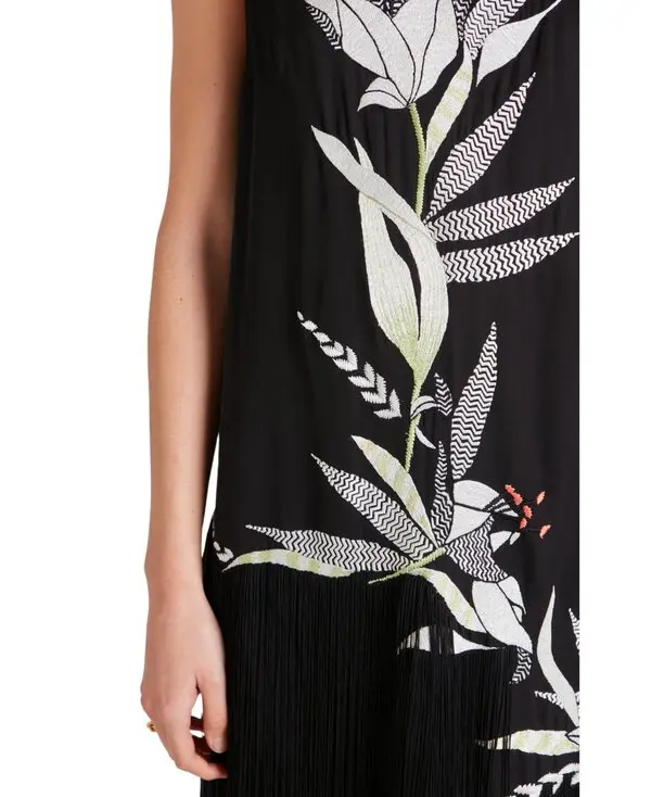 TEMPERLEY LONDON Madeline Mini Dress With Fringe - Black