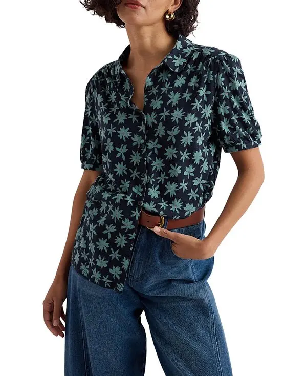SEASALT CORNWALL Short Sleeve Printed Shirt - Tropic Bloom Maritime