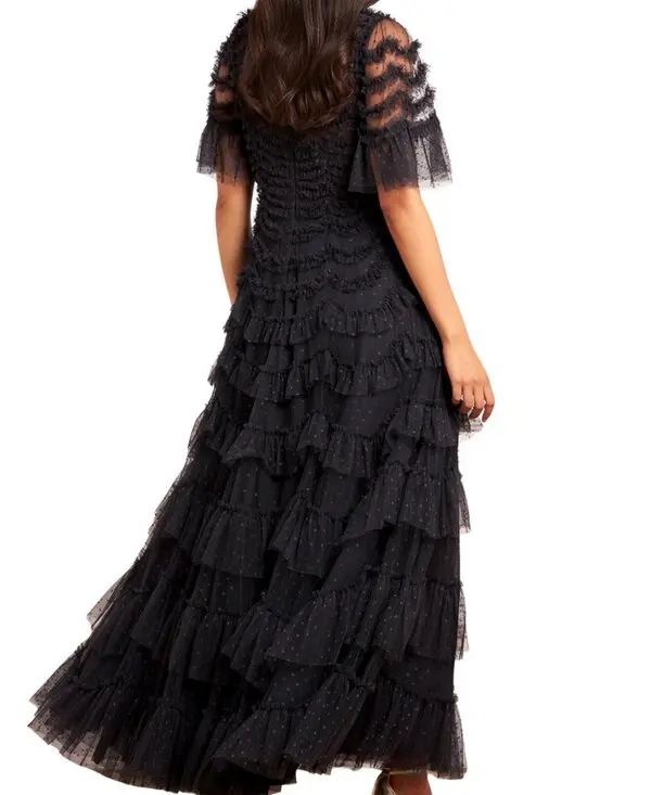 NEEDLE & THREAD Aviana Short Sleeve Gown