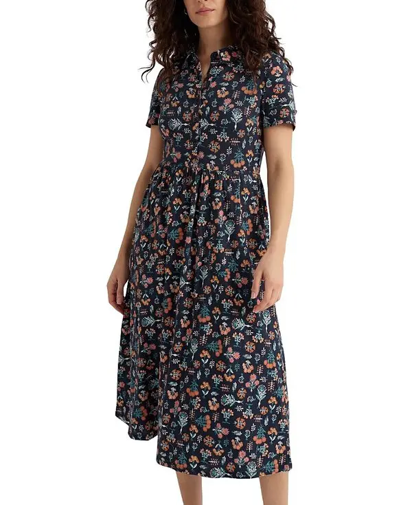SEASALT CORNWALL Mainland Jersey Midi Dress - Apothecary Plants Inkwell
