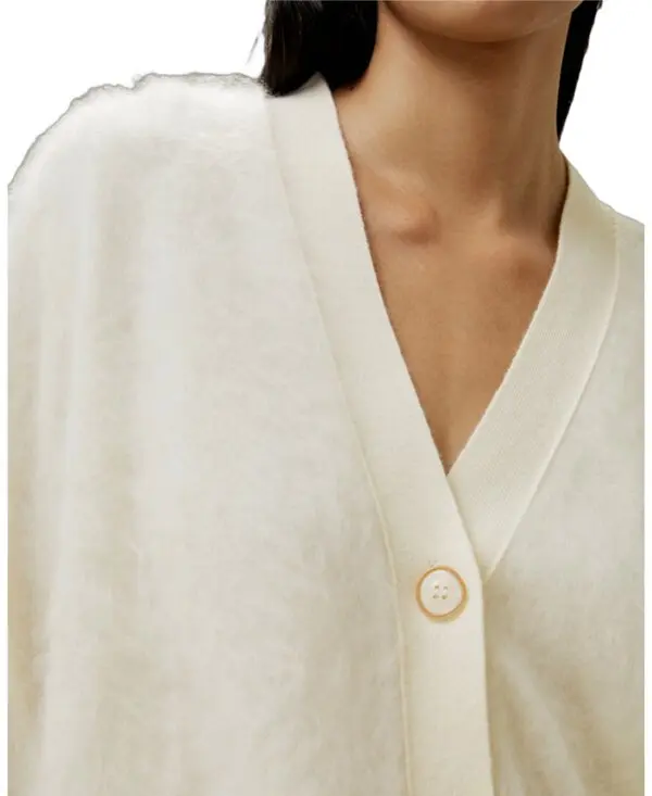 Lilysilk Daphne Cashmere Sweater With Down Collar