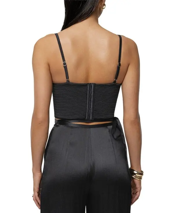 JLUXLABEL Thalia Textured Bustier - Black