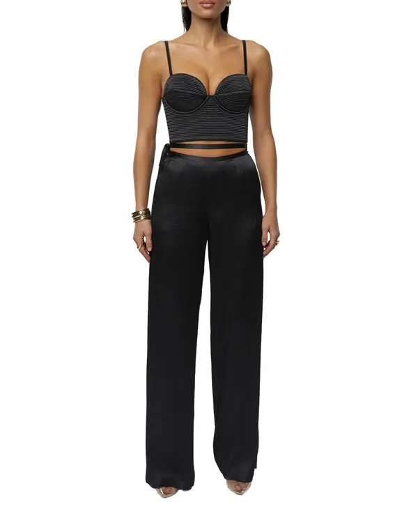 JLUXLABEL Thalia Textured Bustier - Black