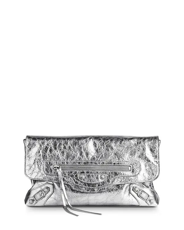 Balenciaga Le City Clutch - Silver