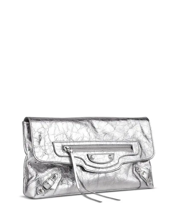 Balenciaga Le City Clutch - Silver