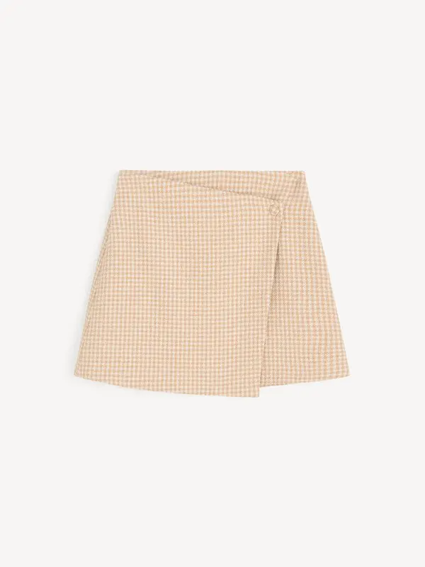 BY MALENE BIRGER Esma Boucle Mini Skirt - Beige Houndstooth