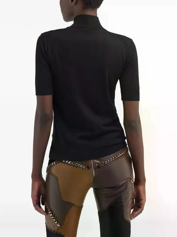 Roberto Cavalli Logo Plaque High-neck Top