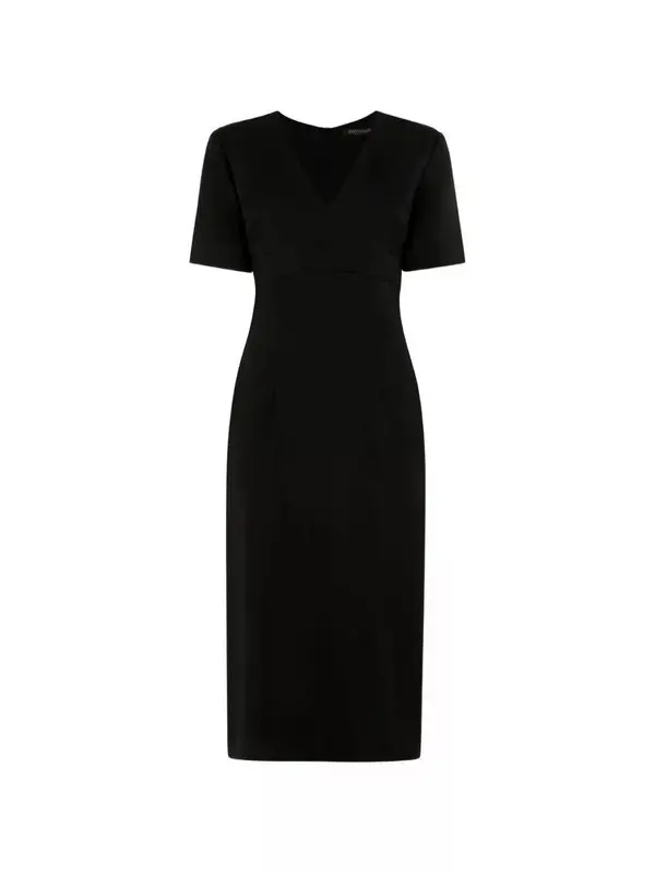 Roberto Cavalli V-neck Short-sleeve Midi Dress