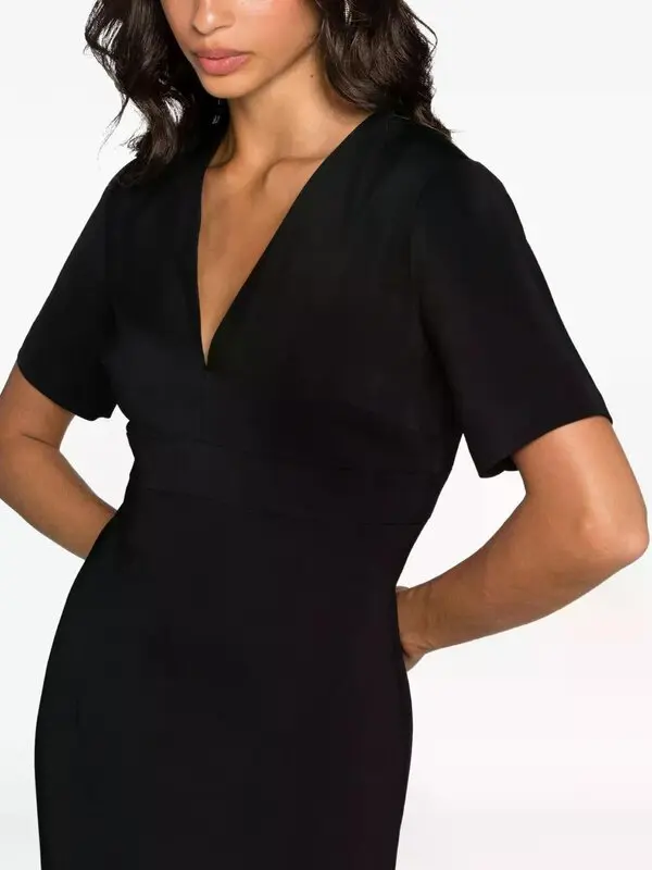 Roberto Cavalli V-neck Short-sleeve Midi Dress