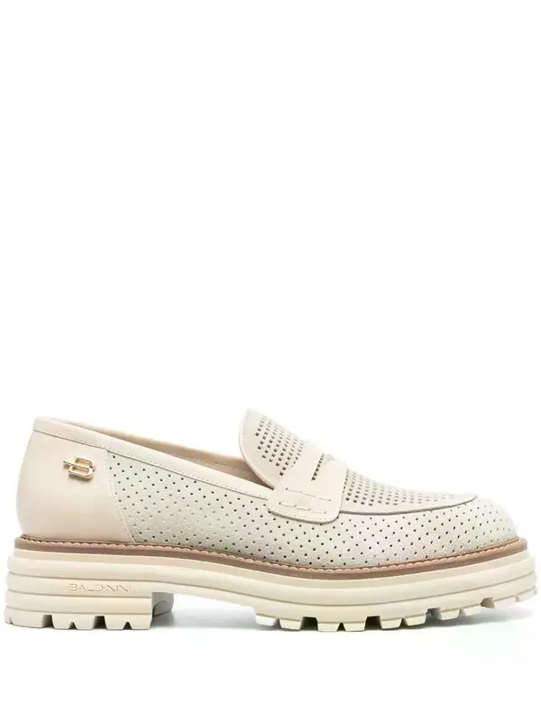 BALDININI Suede Loafers With Bead Detailing