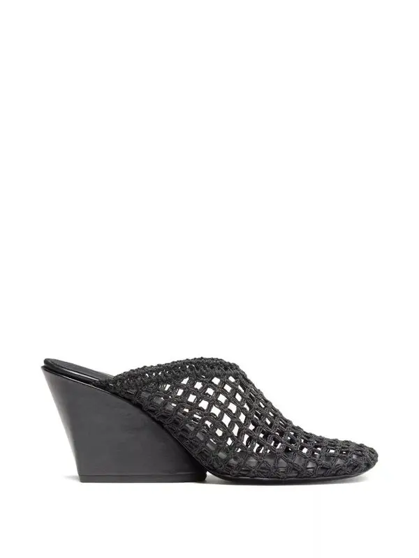Proenza Schouler Slant Crochet Wedge Mules
