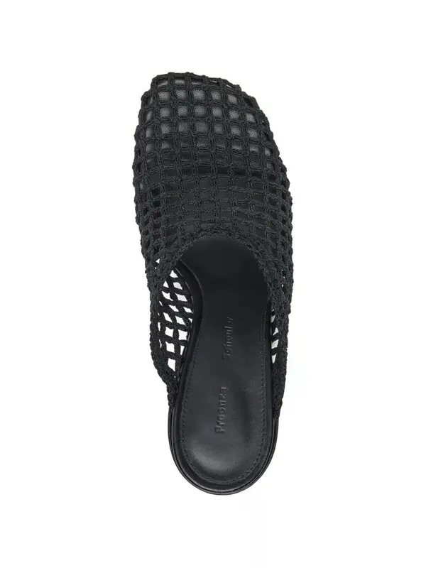 Proenza Schouler Slant Crochet Wedge Mules