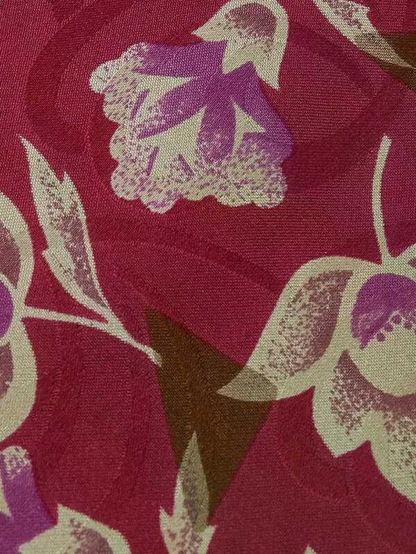 LANVIN Floral Print Silk Tie