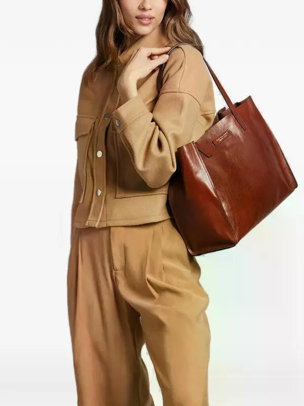 THE BRIDGE Smooth Leather Tote Bag