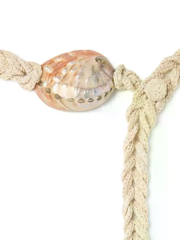 Alanui Braided Belt With Seashell Embellishment