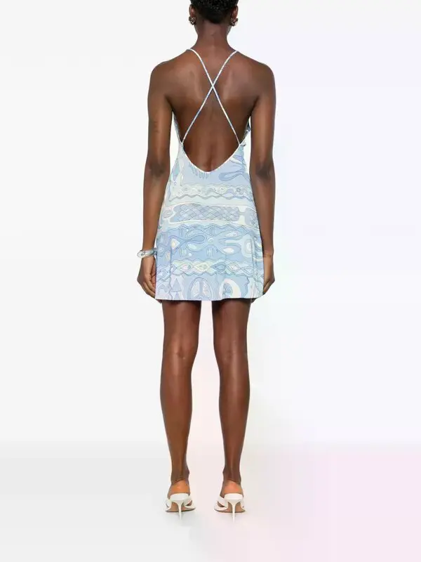 Emilio Pucci Abstract Print Cowl Neck Dress