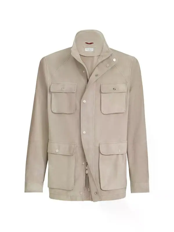 Brunello Cucinelli Unlined Suede Safari Jacket