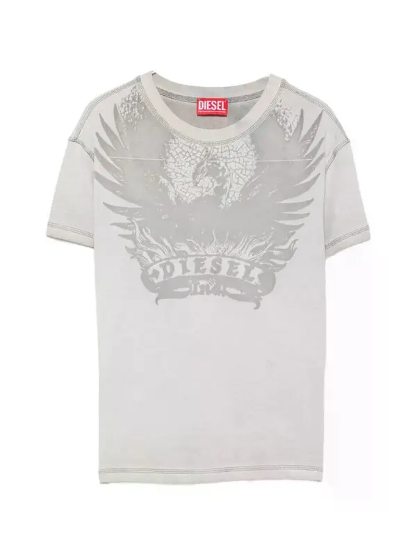 DIESEL® T-ila-aa7 Graphic Print T-shirt - Grey