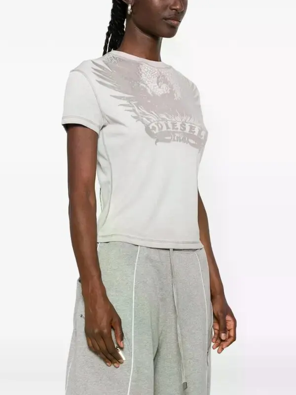 DIESEL® T-ila-aa7 Graphic Print T-shirt - Grey