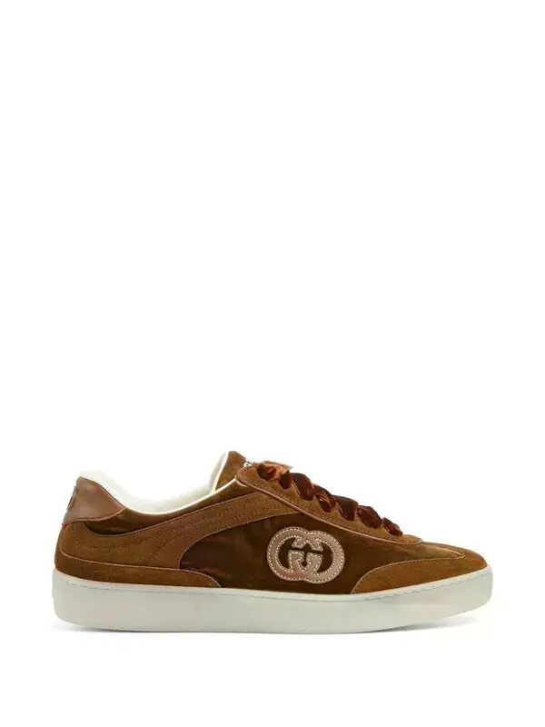 Gucci Interlocking G Velvet Sneakers