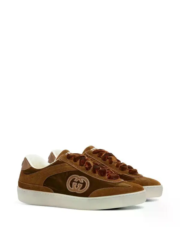 Gucci Interlocking G Velvet Sneakers