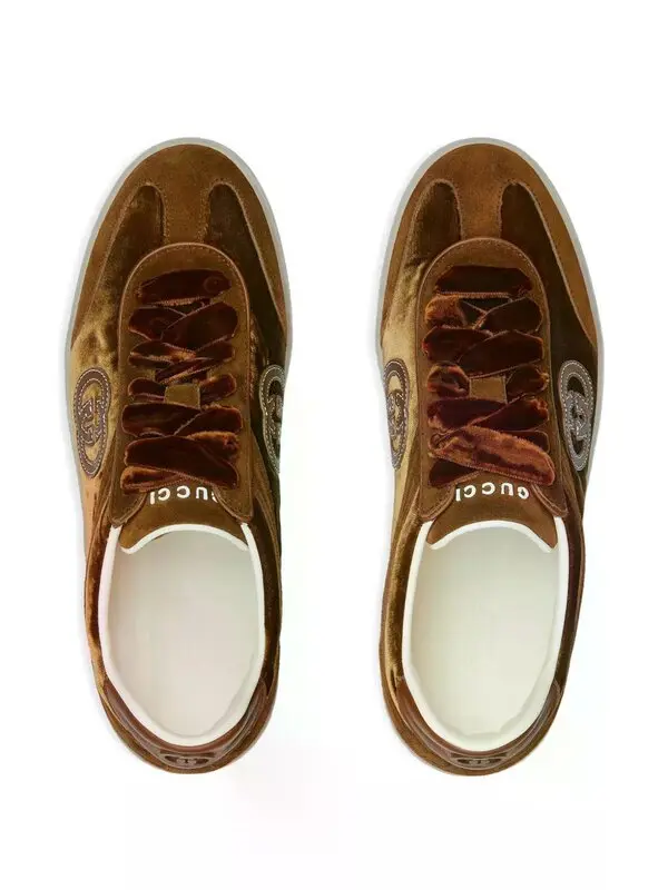 Gucci Interlocking G Velvet Sneakers