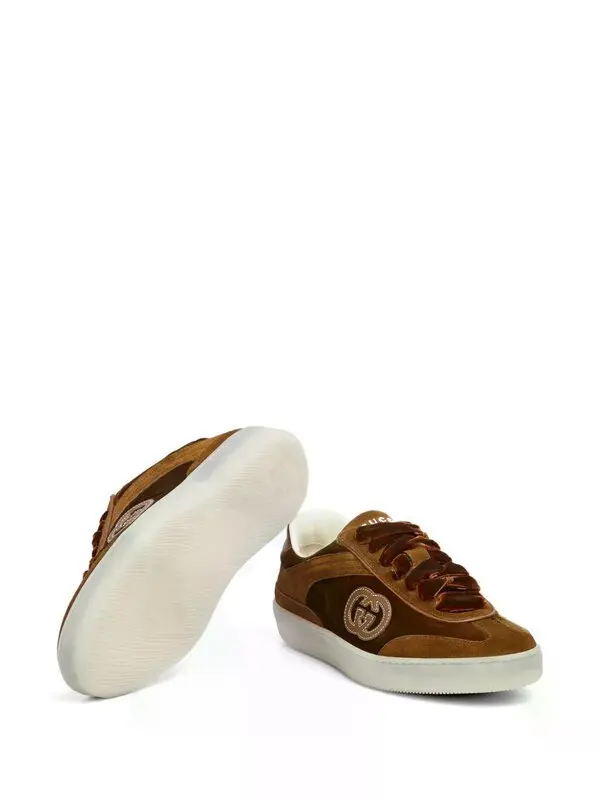 Gucci Interlocking G Velvet Sneakers