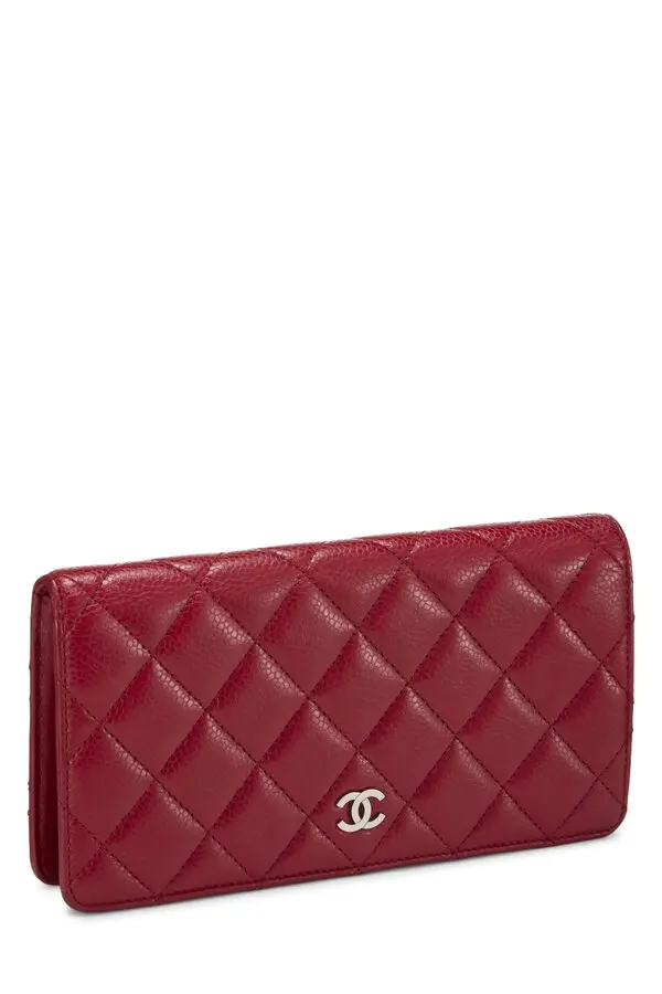 Chanel Quilted Caviar Classic Long Yen Wallet