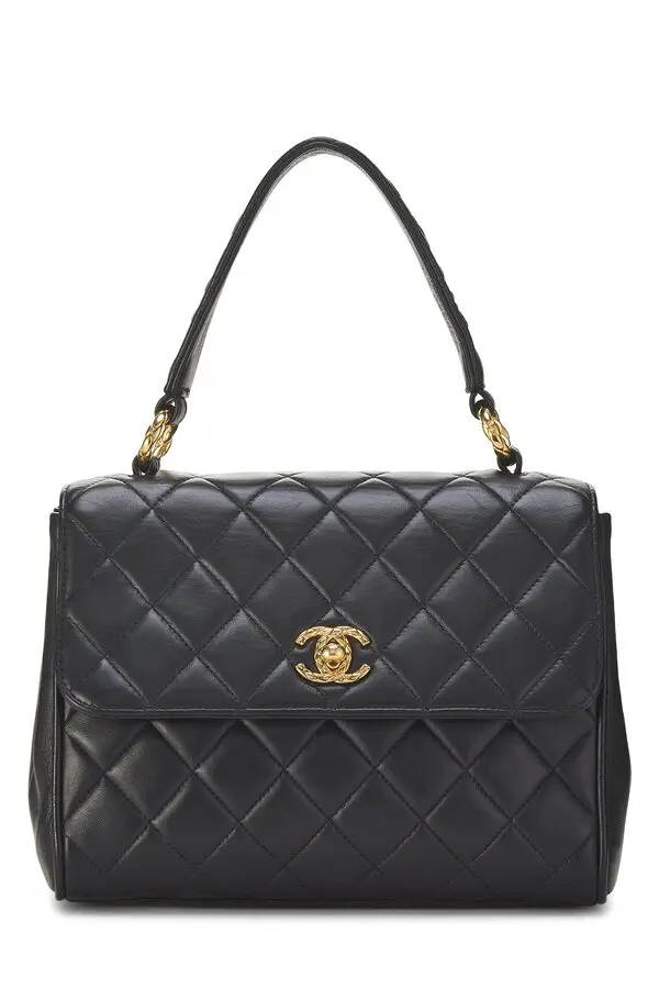 Chanel Quilted Lambskin Kelly Bag - Navy