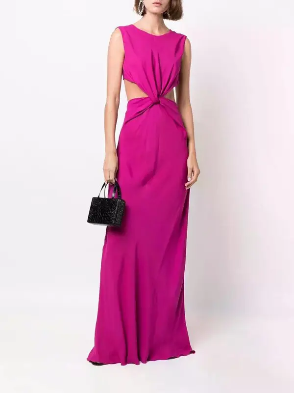 Alberta Ferretti Violet Cut-out Gown - Pink