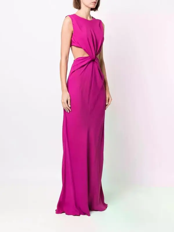 Alberta Ferretti Violet Cut-out Gown - Pink