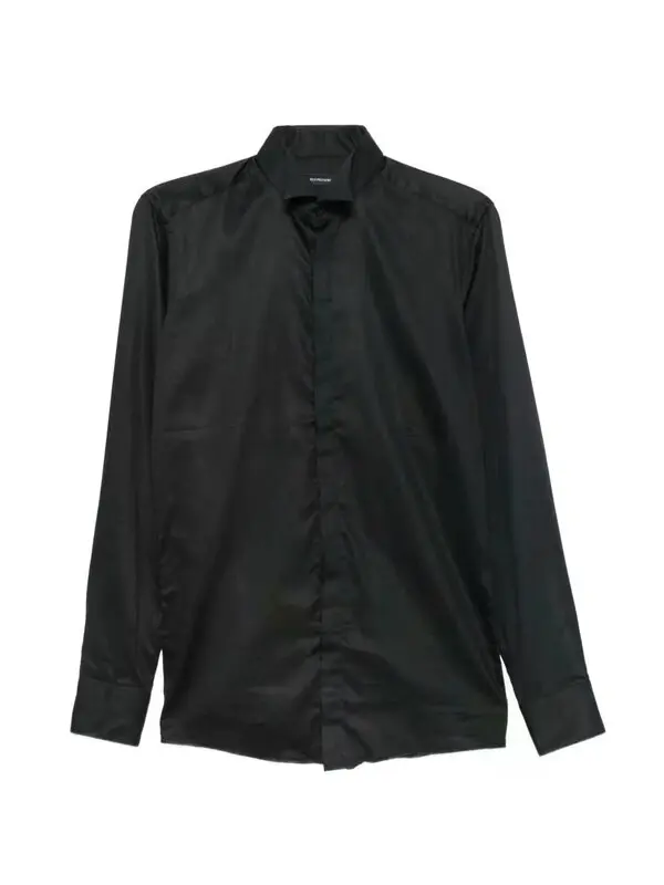 CARLO PIGNATELLI Classic-collar Concealed-placket Shirt