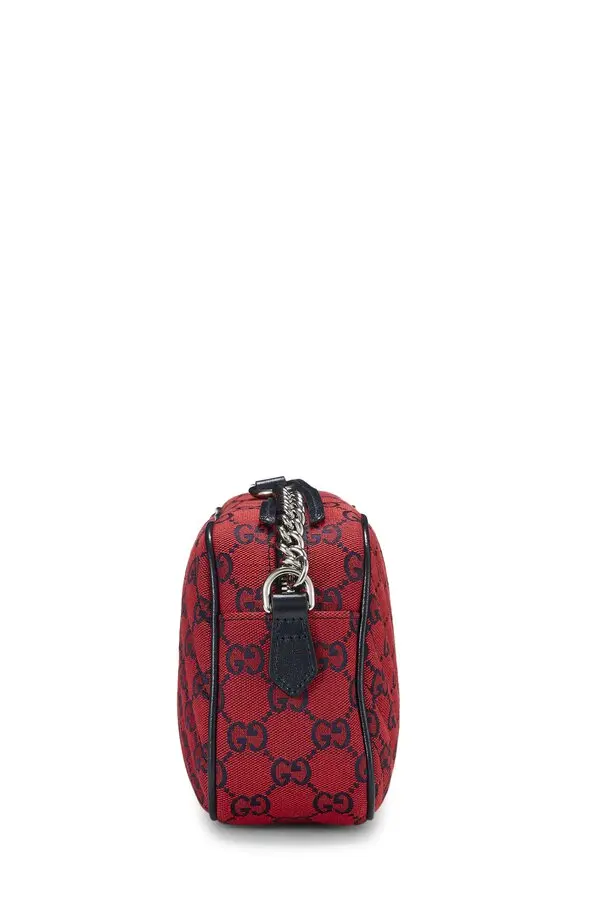 Gucci Gg Marmont Canvas Crossbody Bag - Red