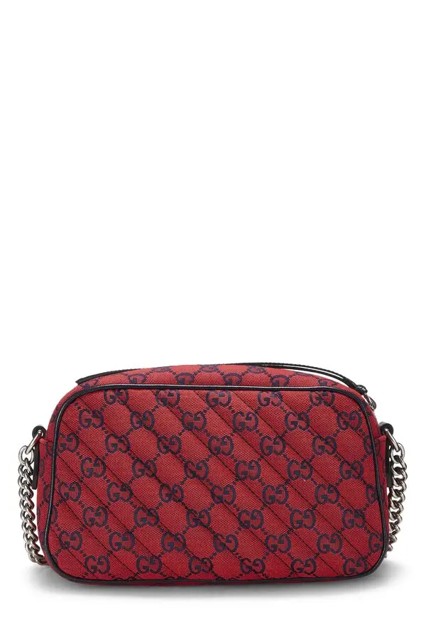 Gucci Gg Marmont Canvas Crossbody Bag - Red