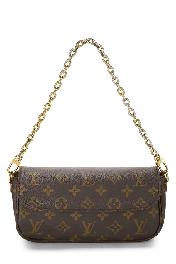 LOUIS VUITTON Monogram Canvas Ivy Wallet On Chain - Brown