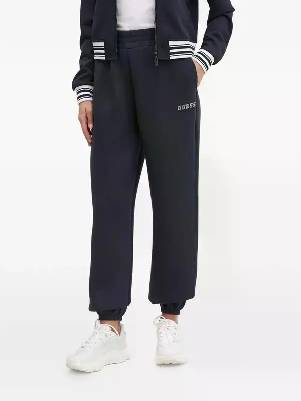 Guess Logo-embellished Track Pants - Blue
