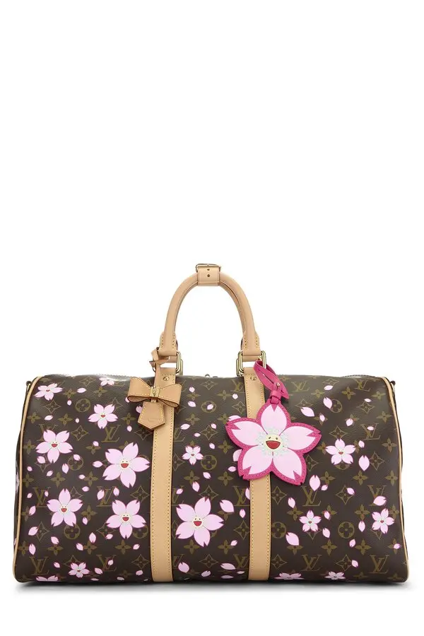 LOUIS VUITTON X Takashi Murakami Monogram Blossom Keepall Bandouliere 45 - Brown